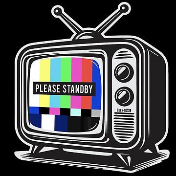 "Vintage TV Test Broadcast Please Standby" Sticker for Sale by Geek-O ...