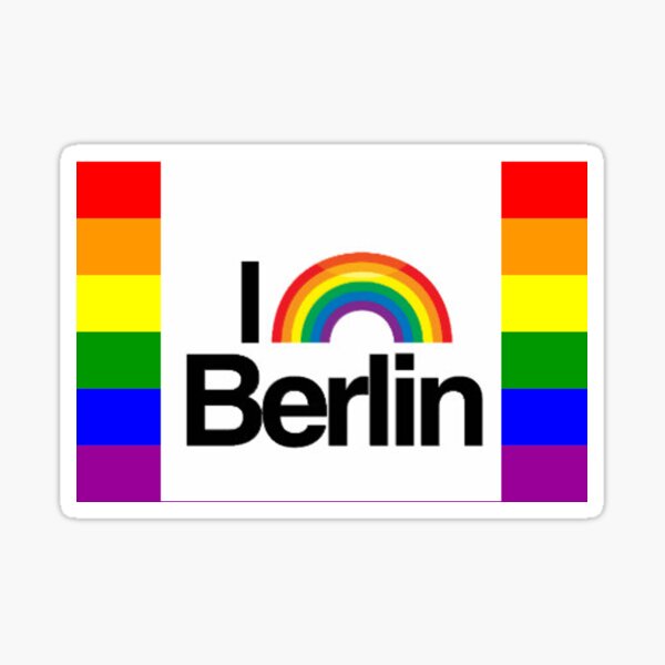 "Berlin Gay Pride - Berlin LGBT - Berlin Rainbow Flag" Sticker for Sale ...