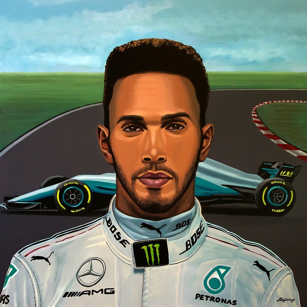 "Lewis Hamilton Painting" by PaulMeijering | Redbubble