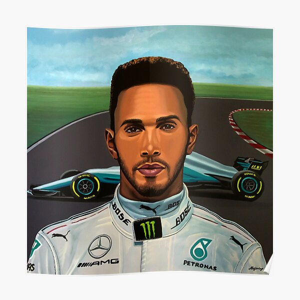 "Lewis Hamilton Painting" Poster for Sale by PaulMeijering | Redbubble