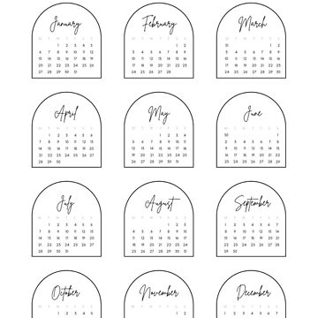 "2025 Minimalist Calendar | Single Page Calendar" Journal for Sale by Mystify- | Redbubble