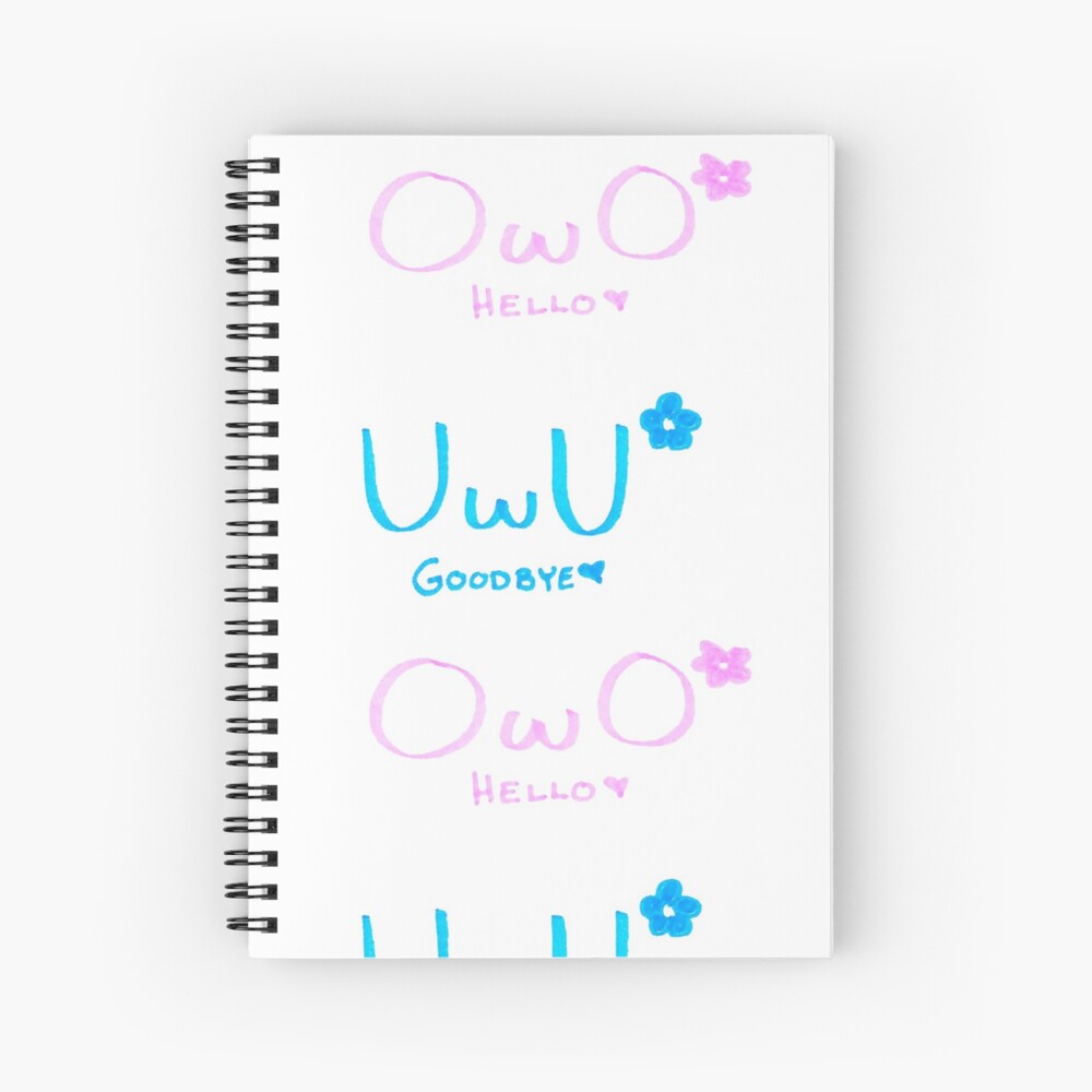 "OwO + UwU" Spiral Notebook for Sale by AngelicMelody | Redbubble