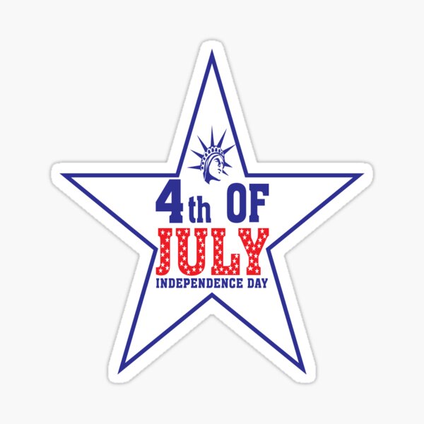 "4th of July, Independence Day Star Sticker" Sticker for Sale by ...