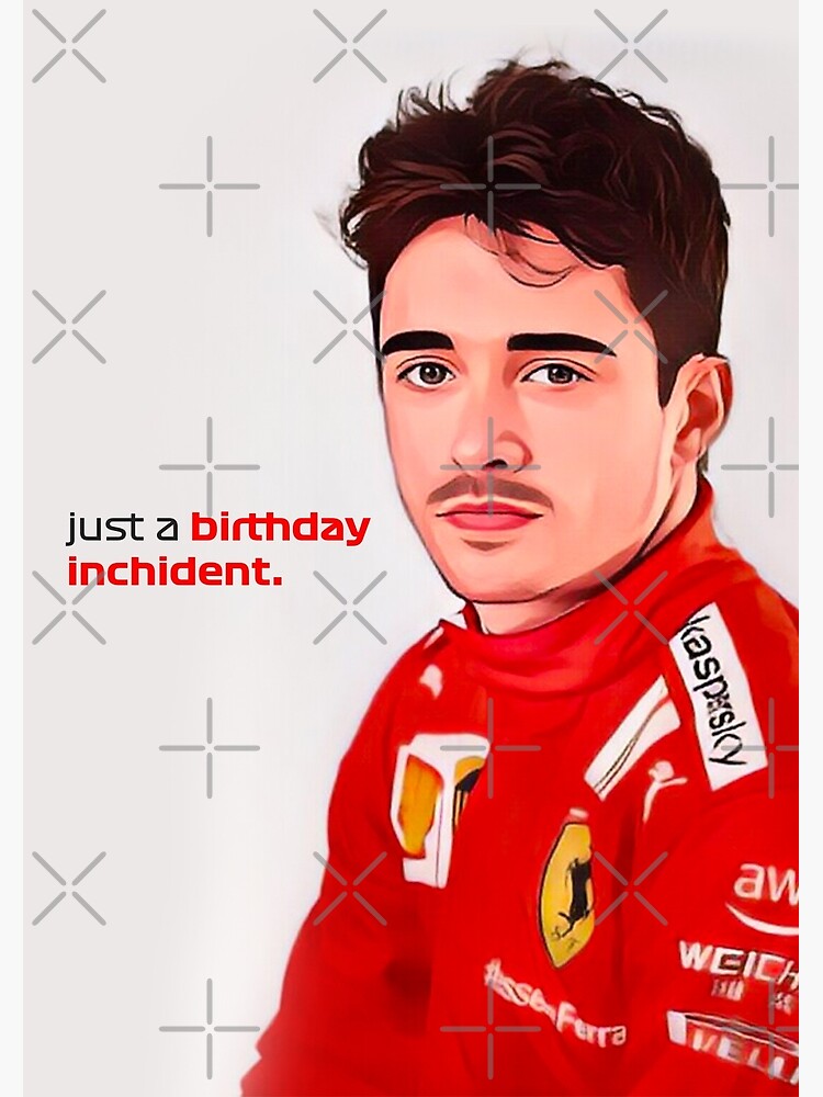 "Charles Leclerc F1 Inspired Birthday Greeting Card 'Just a Racing ...