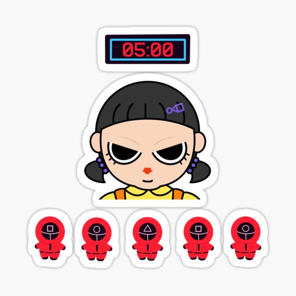 "SQUID GAME - Chibi Young hee the doll " Sticker for Sale by ...