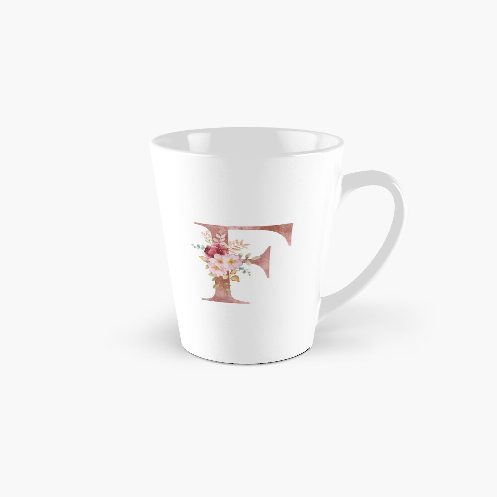 "Rose Gold Watercolour Letter F Floral Monogram" Sticker for Sale by ...