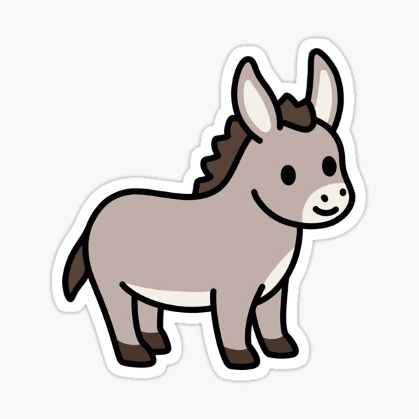 "Donkey" Sticker for Sale by littlemandyart | Redbubble