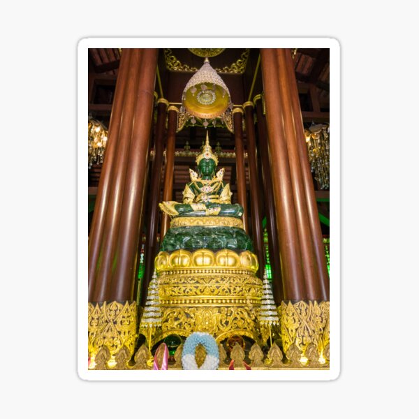 "Jade Buddha Replica, Wat Phra Kaew, Chiang Rai, Thailand" Sticker for ...