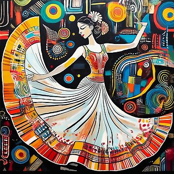 "Flamenco Dancer spinning in Graffiti Abstract Style " Sticker for Sale ...