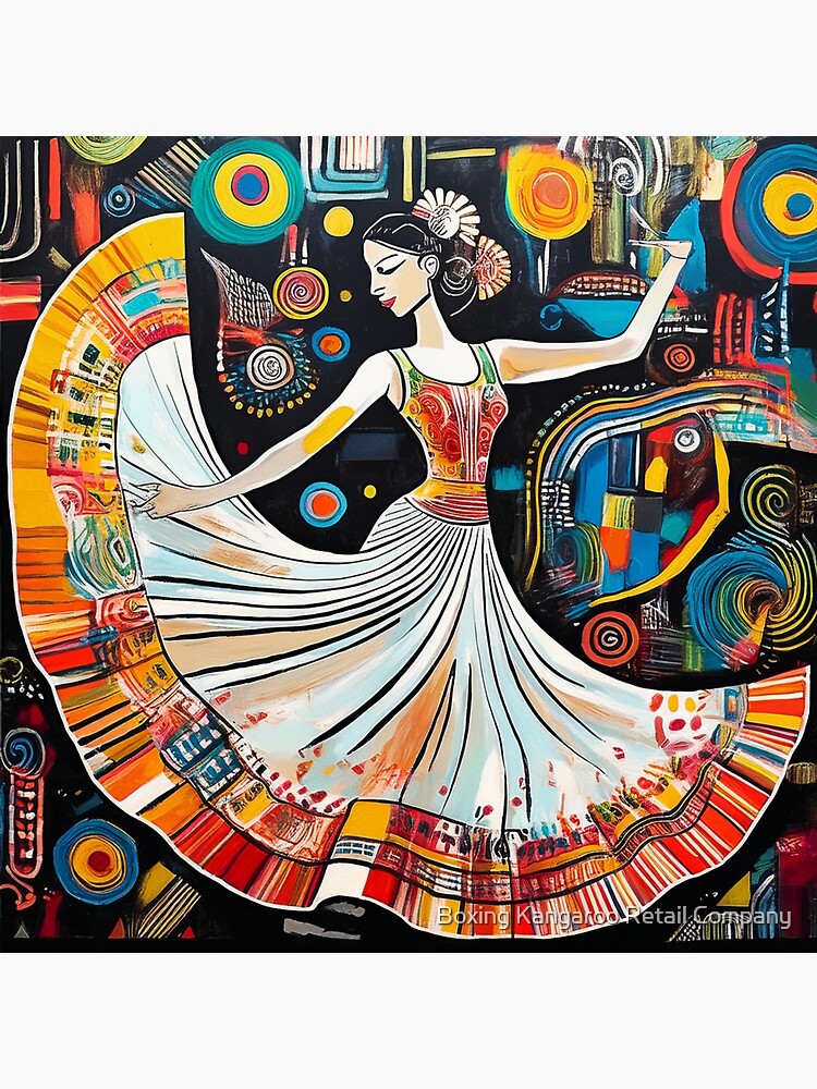 "Flamenco Dancer spinning in Graffiti Abstract Style " Sticker for Sale ...