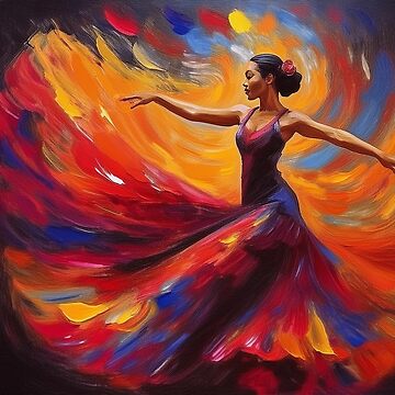 "Flamenco Dancer spinning in Graffiti Abstract Style " Sticker for Sale ...