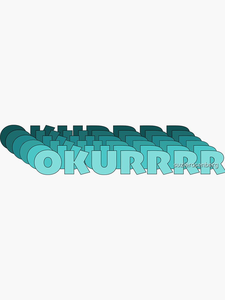 "Blue Okurr" Sticker for Sale by suzierosenberg | Redbubble