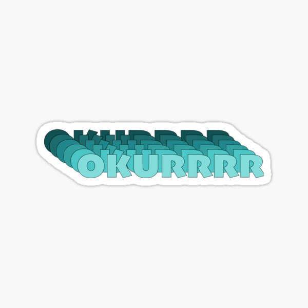 "Blue Okurr" Sticker for Sale by suzierosenberg | Redbubble