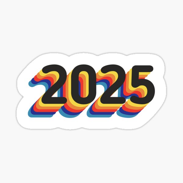 "Happy New Year 2025" Sticker for Sale by Trialloja | Redbubble