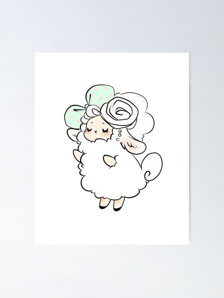 "White cute goat" Poster by NabilJamal | Redbubble