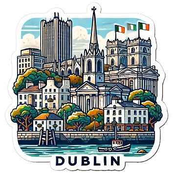 "Dublin Ireland Sticker" Sticker for Sale by LoveLabDesign | Redbubble