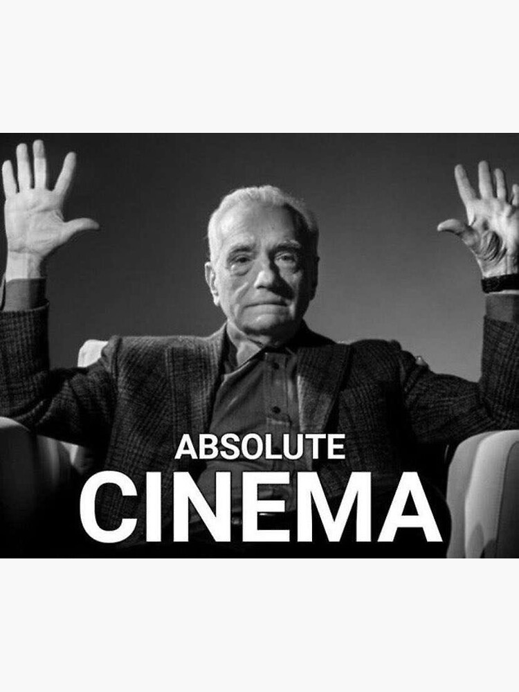 "absolute cinema" Sticker for Sale by ReactionPix | Redbubble