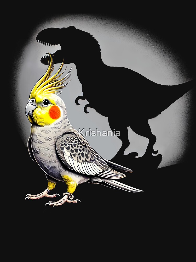 "Screaming Cockatiel Parrot Bird Memes Funny Dinosaur" Essential T ...