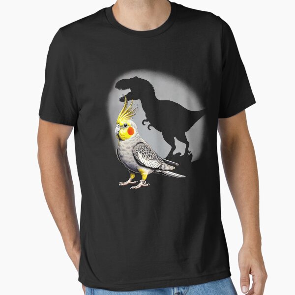 "Screaming Cockatiel Parrot Bird Memes Funny Dinosaur" Essential T ...