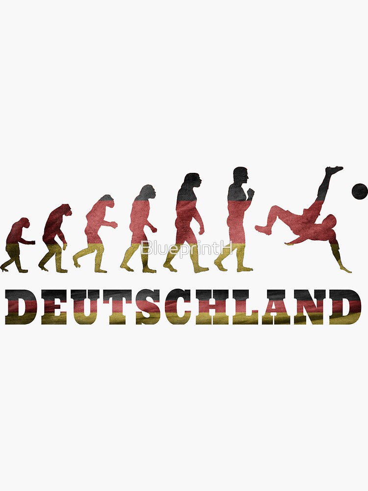 "Football Germany Evolution" Sticker by BlueprintH | Redbubble