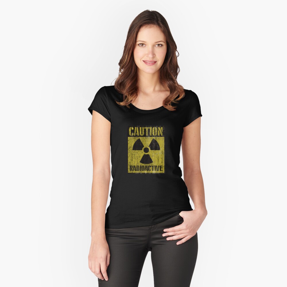"Caution Radioactive, Distressed Sign with Radiation Symbol" Sticker ...