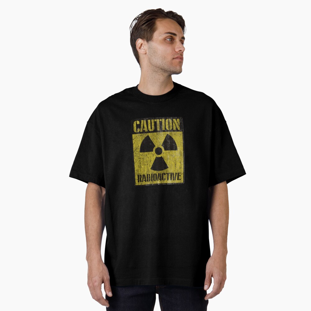 "Caution Radioactive, Distressed Sign with Radiation Symbol" Sticker ...