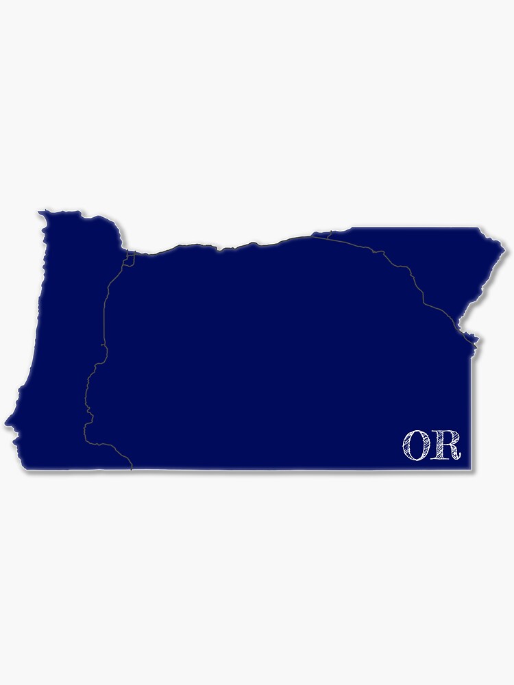 "Oregon Interstates [Navy]" Sticker for Sale by PhilbonianDezin | Redbubble