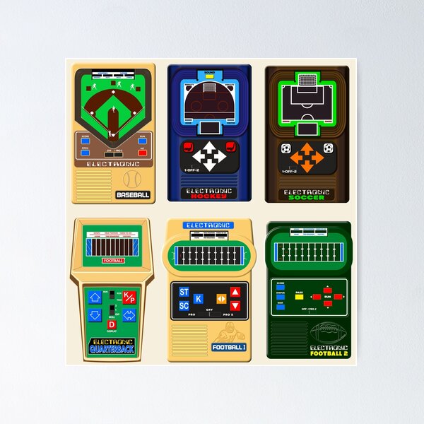 "Retro Handheld Electronic Sports Video Games" Poster for Sale by ...
