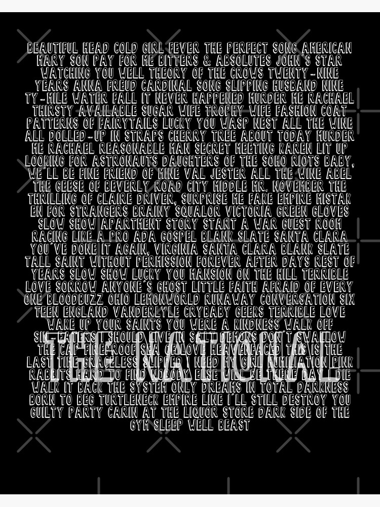 "The National - All Songs up to SWB" Poster for Sale by TheN | Redbubble