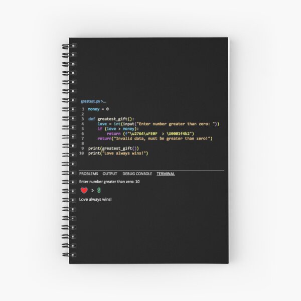 "Funny Python Code, Dark Mode" Journal for Sale by DeeDeee1970 | Redbubble