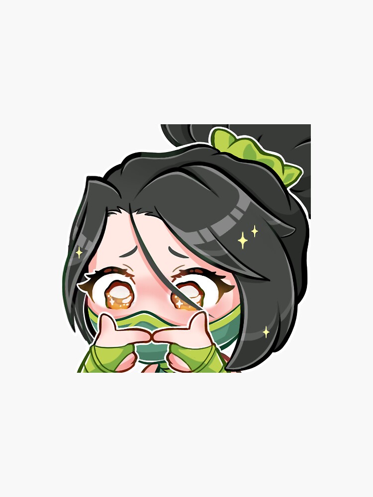 "emote shy" Sticker for Sale by Fluffy--Prism | Redbubble