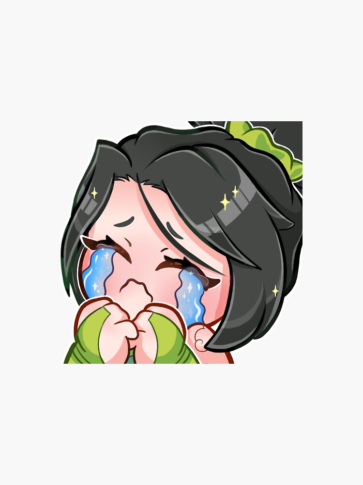 "emote cry" Sticker for Sale by Fluffy--Prism | Redbubble
