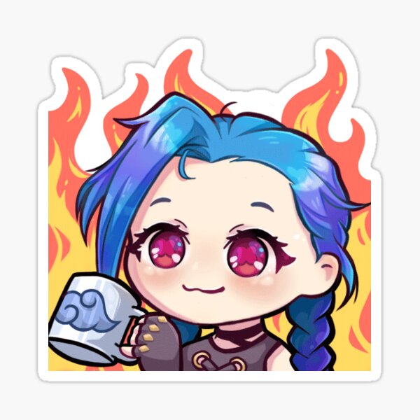 "emote this is fine" Sticker for Sale by Fluffy--Prism | Redbubble