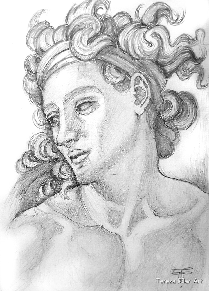 "Ignudi sketch series. After Michael Angelo. Sistine Chapel." by ...