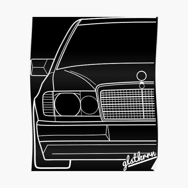 Mercedes W124 Posters | Redbubble