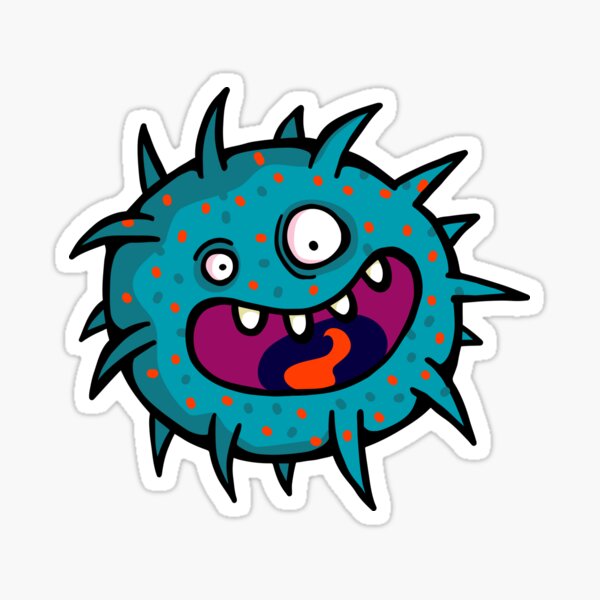 Angry Bacteria Stickers | Redbubble