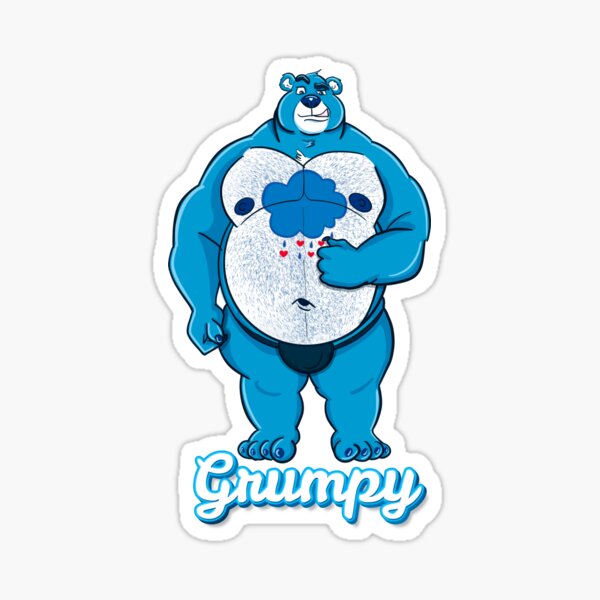 "Grumpy Bear" Sticker by AlexSketchArt | Redbubble