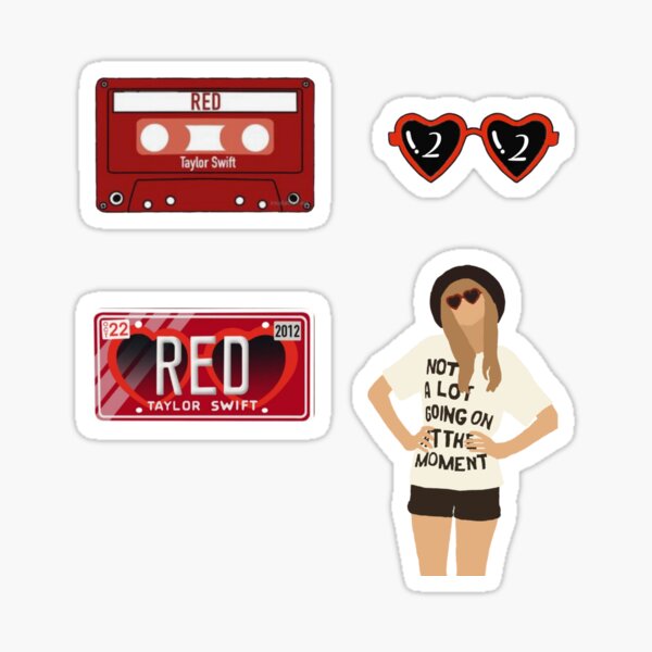 "red taylor swift sticker pack" Sticker for Sale by gloriana13 | Redbubble