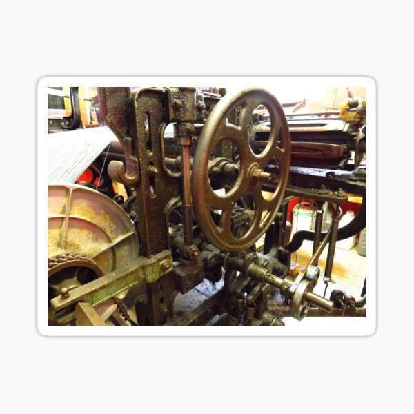 "1950's Hattersley Single Width Loom" Sticker by wiggyofipswich | Redbubble