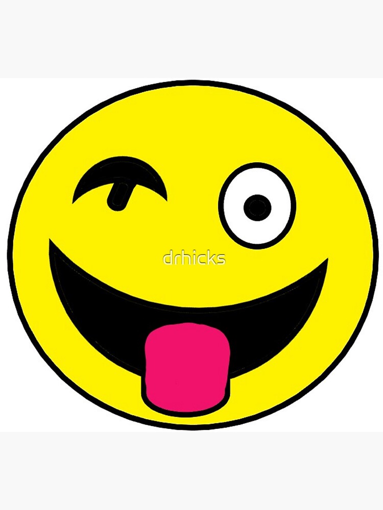 "Silly Face Emoji" Sticker for Sale by drhicks | Redbubble