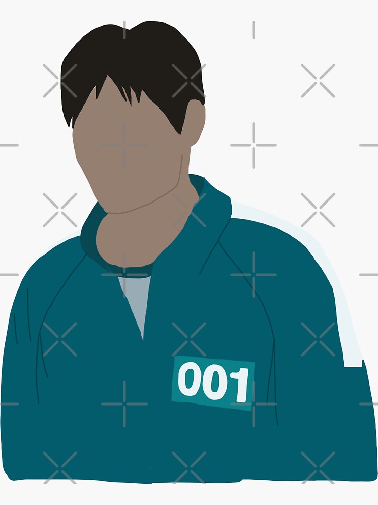 "frontman squid game " Sticker for Sale by NSdesigns55 | Redbubble