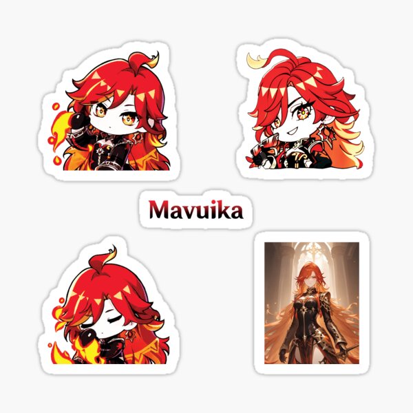 "Mavuika Genshin Impact stickers" Sticker for Sale by Ayaani Creative ...