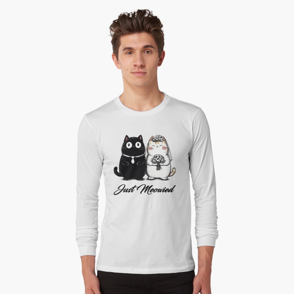 "Romantic Wedding Cats, Bridal Cat Love, Just Meowied" Sticker for Sale ...