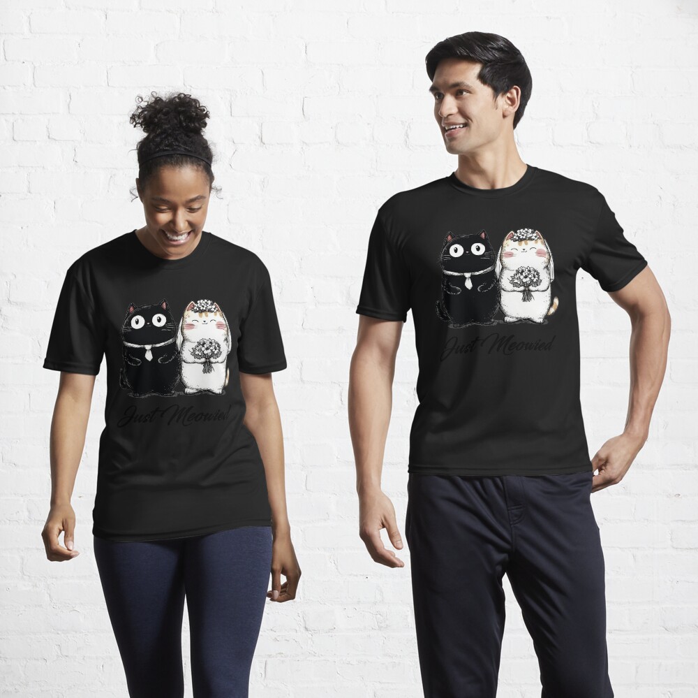 "Romantic Wedding Cats, Bridal Cat Love, Just Meowied" Sticker for Sale ...