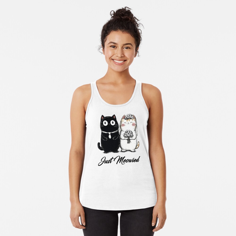 "Romantic Wedding Cats, Bridal Cat Love, Just Meowied" Sticker for Sale ...