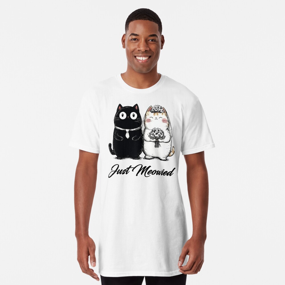 "Romantic Wedding Cats, Bridal Cat Love, Just Meowied" Sticker for Sale ...