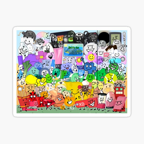 "BFDI group picture 2021" Sticker for Sale by EmptyAetherRB | Redbubble