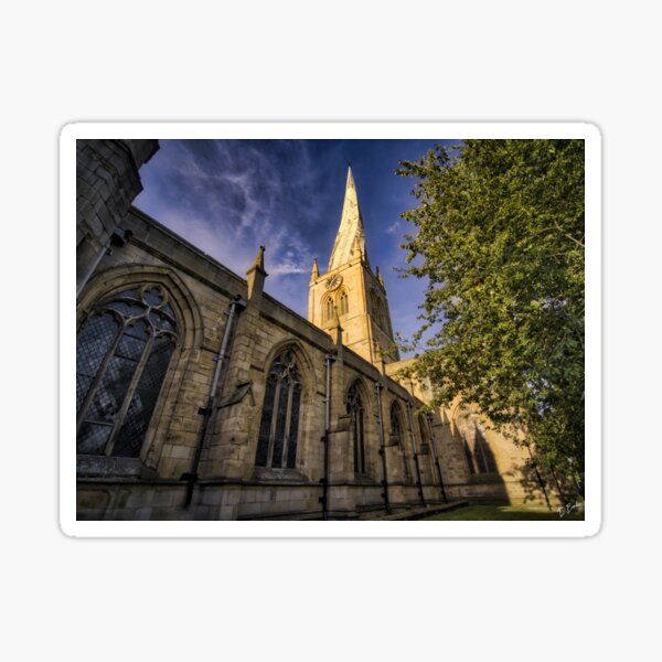 "Chesterfield's crooked spire." Sticker for Sale by Darren Barker ...