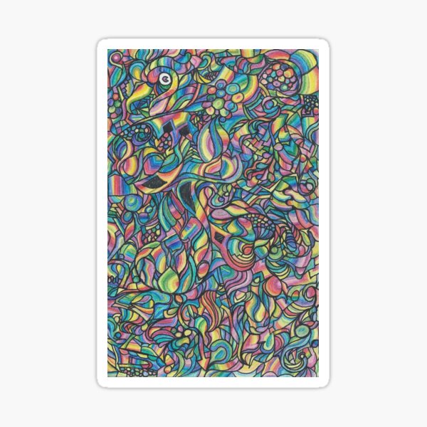 "Complicated Colors" Sticker by CharlieWadeArt | Redbubble