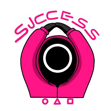"Squid Game Pink Soldier "Success"" Sticker for Sale by PastelFairyJess ...